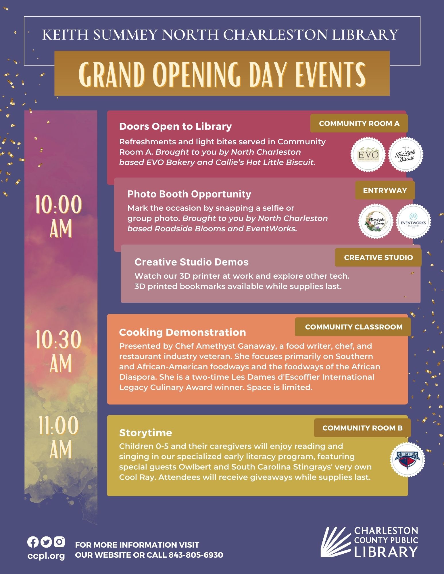 CCPL Announces Keith Summey North Charleston Library Opening Day ...