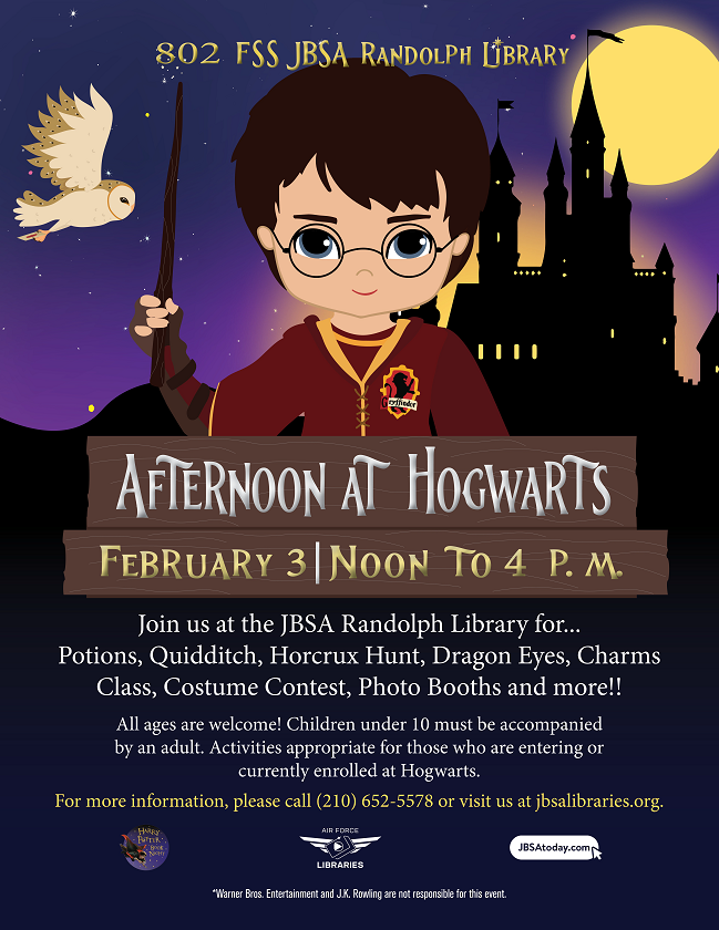 Harry Potter @ Randolph Library | Joint Base San Antonio Libraries